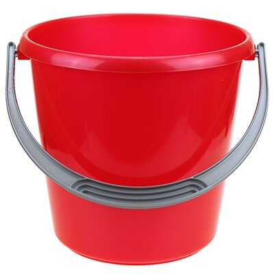 Ведро Домашняя Мода пластмассовое "Соло" 5 л, диаметр 22 см, h 21 см, красный перламутровый (С631КРА)