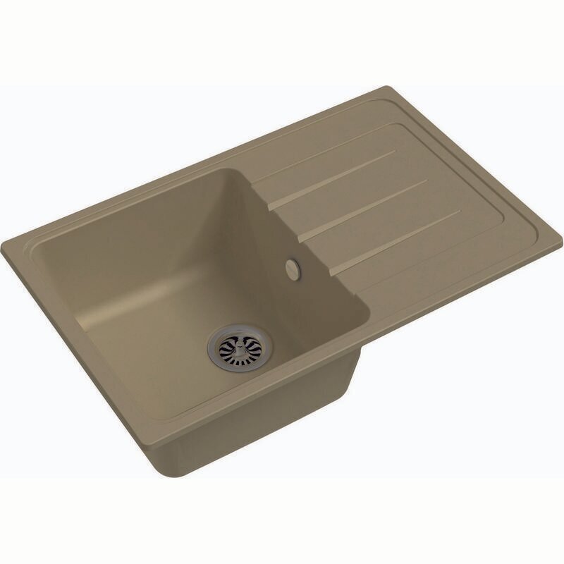 Мойка для кухни EWIGSTEIN Elegant 50F кварц 1-чаша + крыло 762*480мм бежевый арт. EW-E-50F