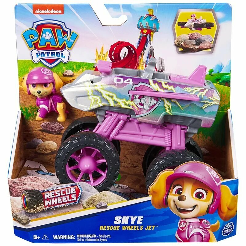 Spin Master Nickelodeon Paw Patrol Rescue Wheels Truck / Детская деформируемая машинка-сюрприз-спасатель со щенком и моделью автомобиля, подходит для детей от 4 лет и старше, Машинка,15, Пластик YZ