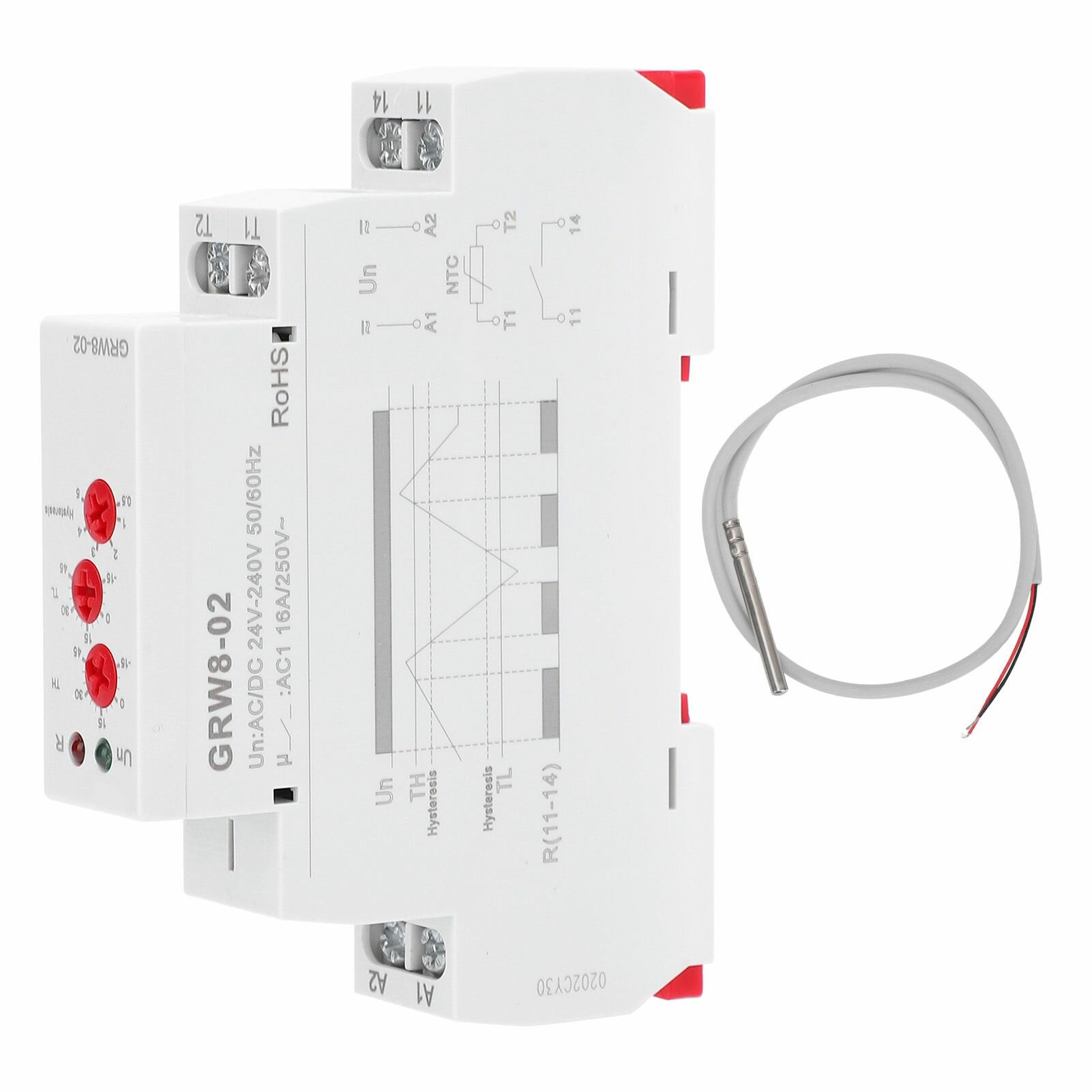 Реле температуры GRW8-02 24-240V