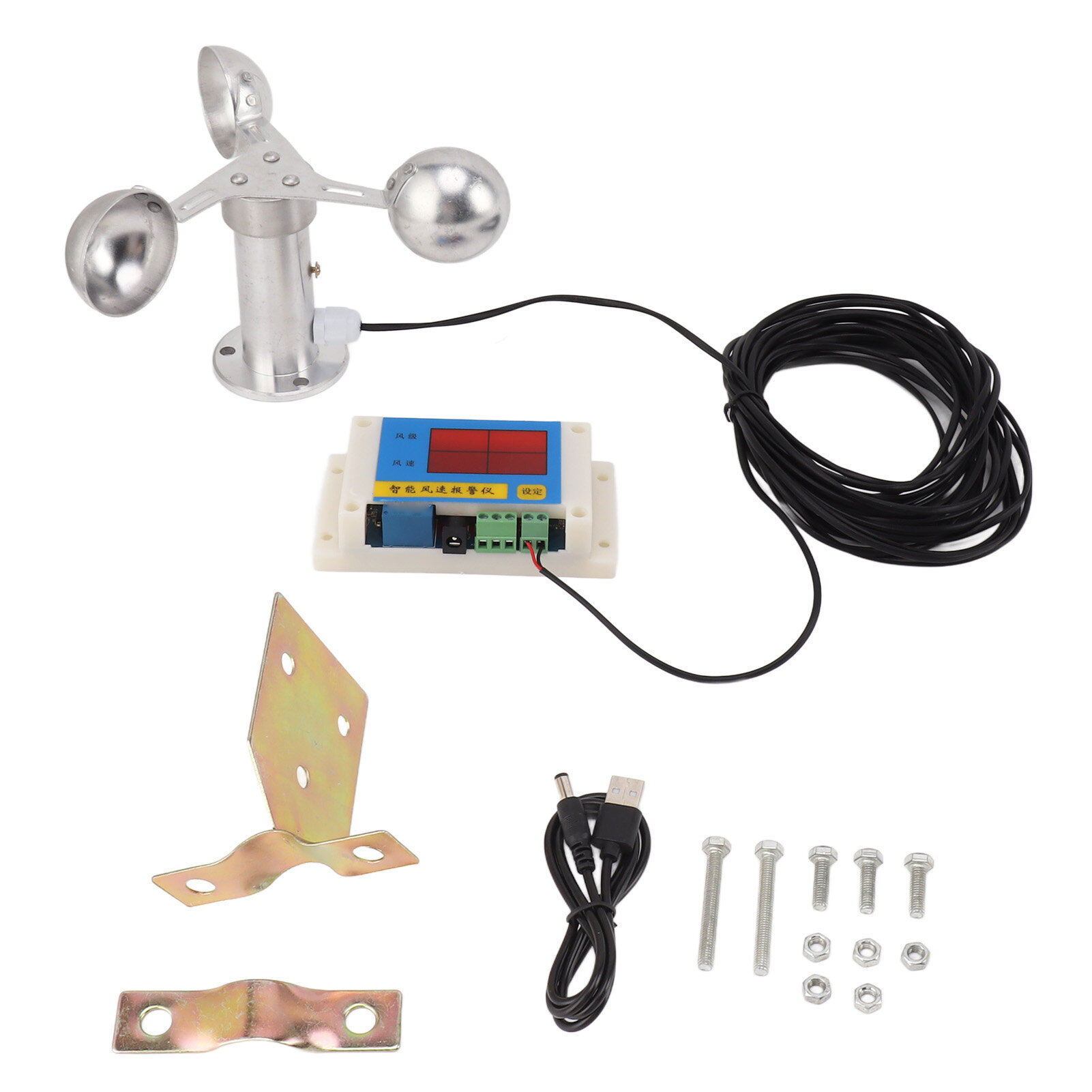 Устройство сигнализации скорости ветра 3 лопасти ветряной турмы анемометр для строительства, железной дороги и метеостанции 5V