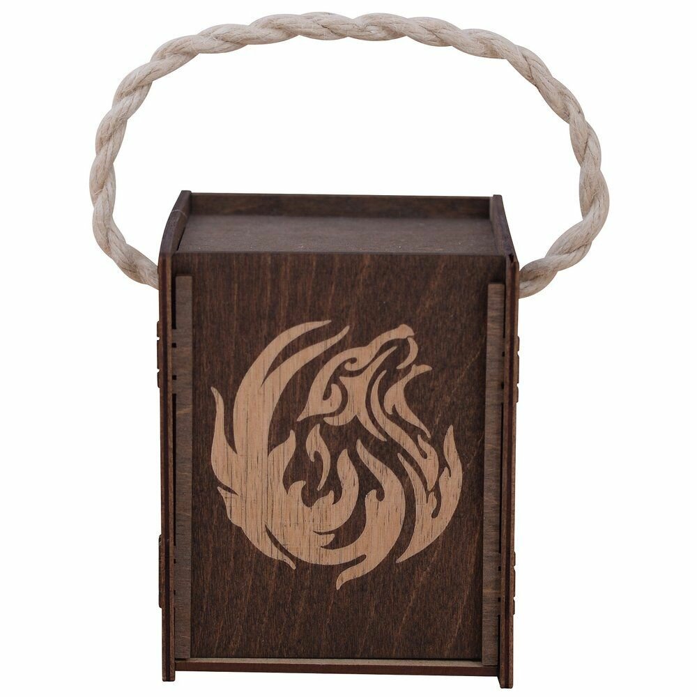 Коробка-пенал Мультидом "Подарочный", береза/джут, 10,3х11х13 см (МБ18-400)