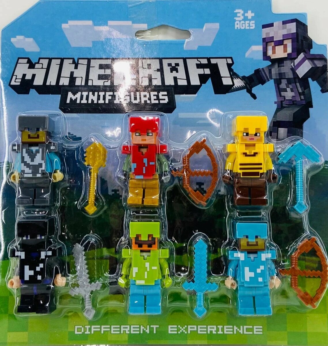 Набор Фигурки майнкрафт My World NEW 22623, 6 шт на блистере