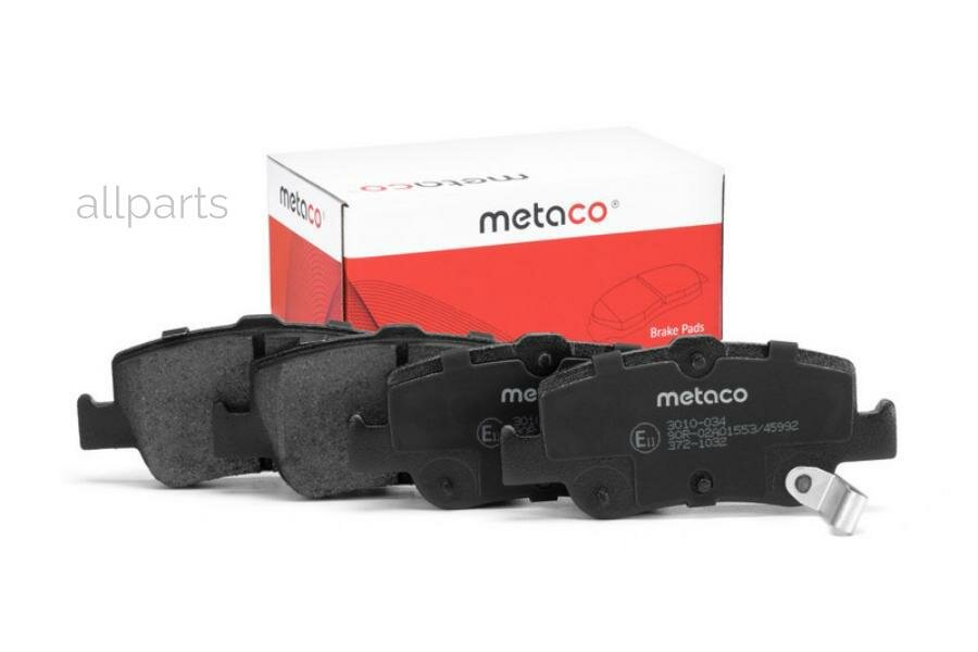 METACO 3010-034 Колодки тормозные задние дисковые к-кт