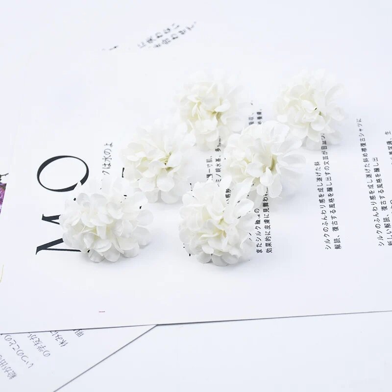 Искусственные шелковые гвоздики, набор из 10/20 штук Белый, 10pcs, 2