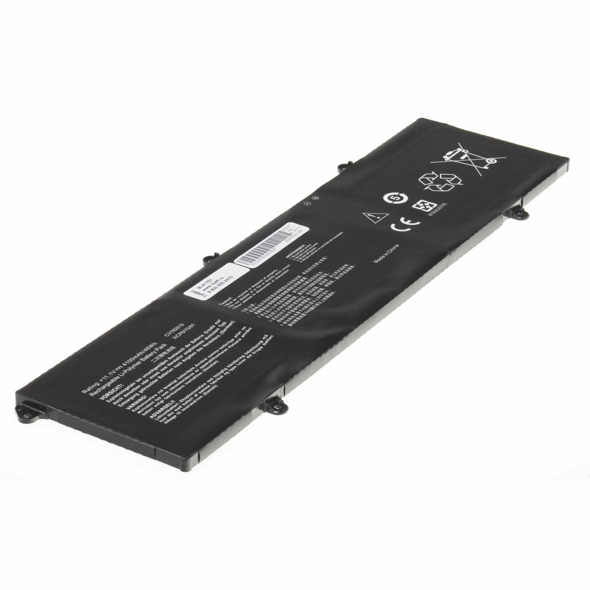 Аккумулятор iBatt 4100mAh для ноутбука Asus VivoBook Pro 14, 15 (C31N2019)