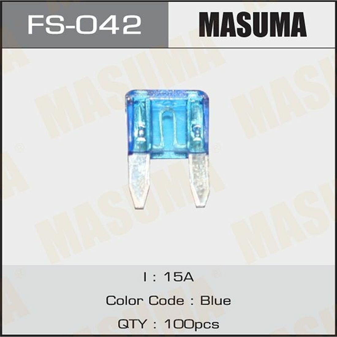 Предохранитель флажковый мини 15А Masuma FS-042 10шт.