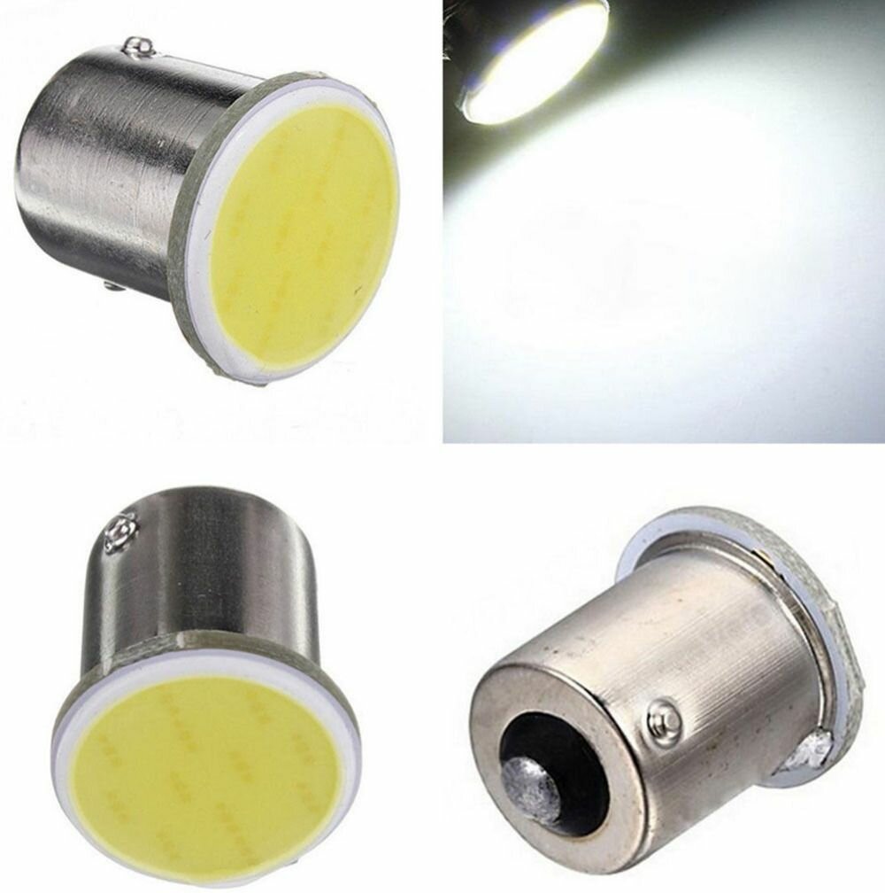 Лампа автомобильная Светодиод 24-5 R5W BA15S COB (повышен. яркость) WHITE диалуч