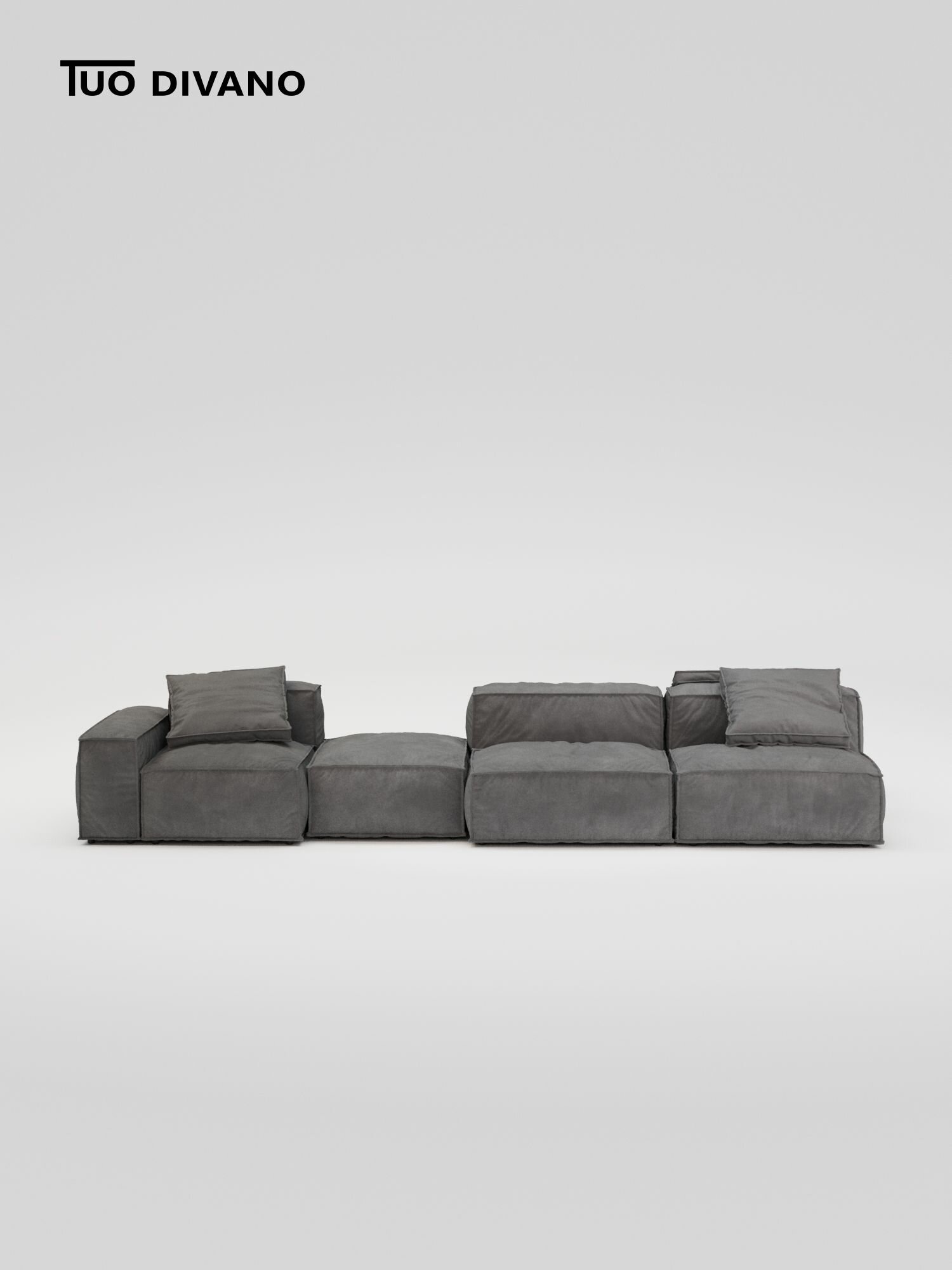 Модульный диван Лофт Tuo Divano Пиньяро Сталь