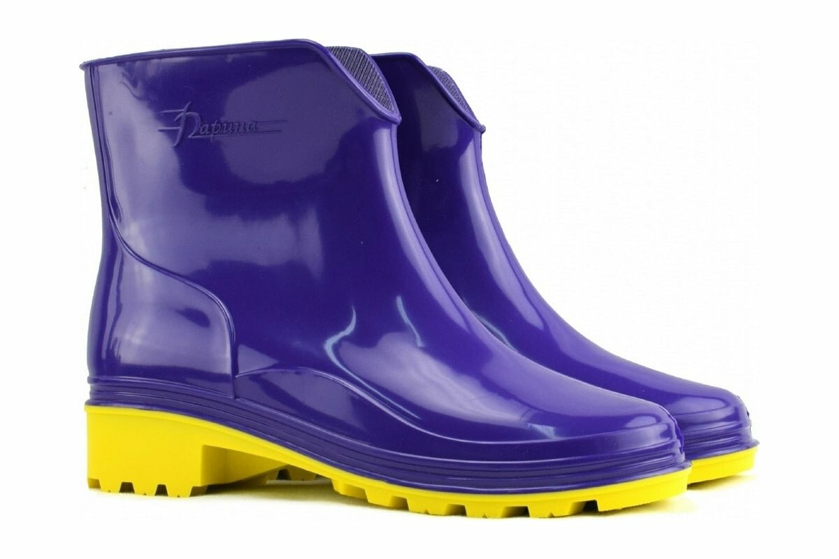 Дарина Д16 женские полусапожки фиолетово-желтые, размер 36, комбинированный цвет