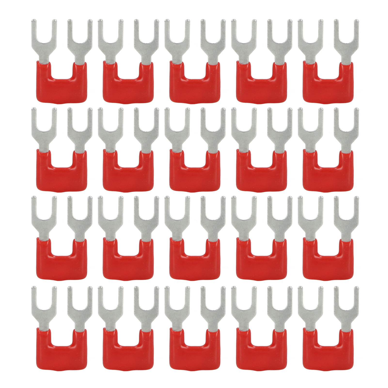 20 шт. клеммных колодок с перемычками, медный проводник, ПВХ-оболочка, вилочный тип, 400 В 15 А, красный TB 1502