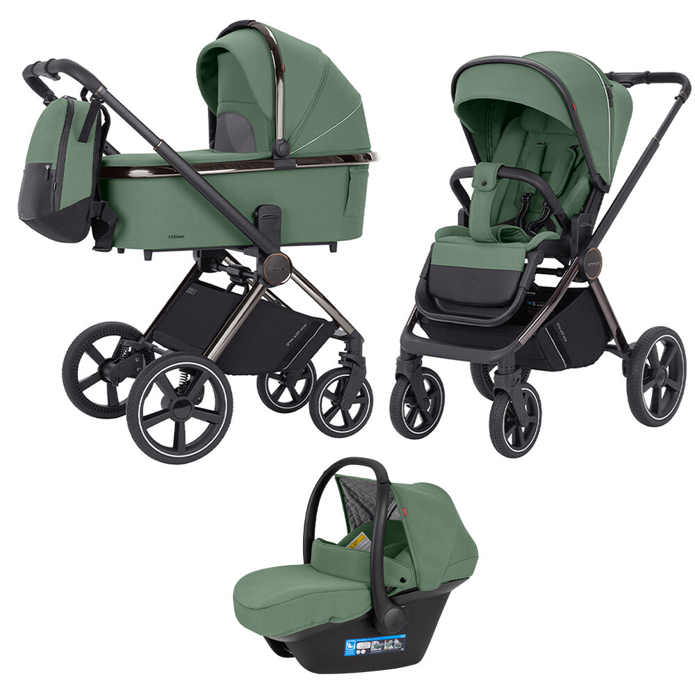 Коляска 3 в 1 CARRELLO Ultimo Fern, автокресло, поворотные колеса