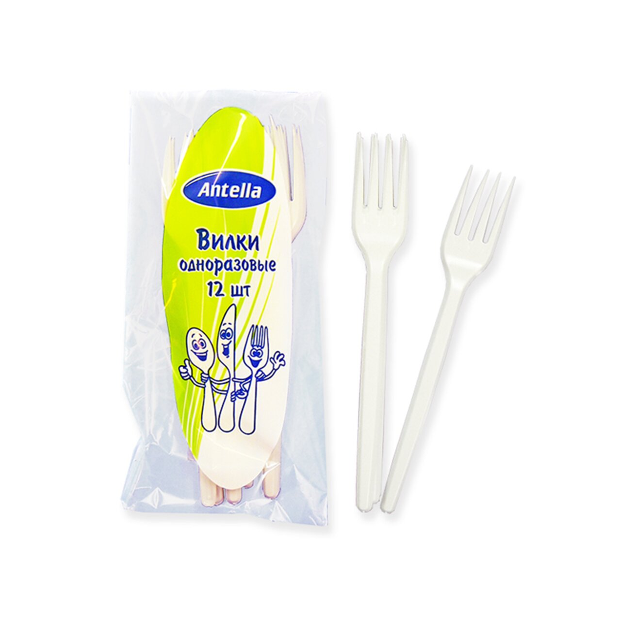 Набор одноразовых вилок 15 см, 12 шт, белые - практичный вариант для праздников