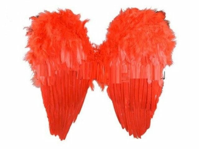 Перьевые крылья I-Brigth Company "Ангелы", красные, 50x50 см