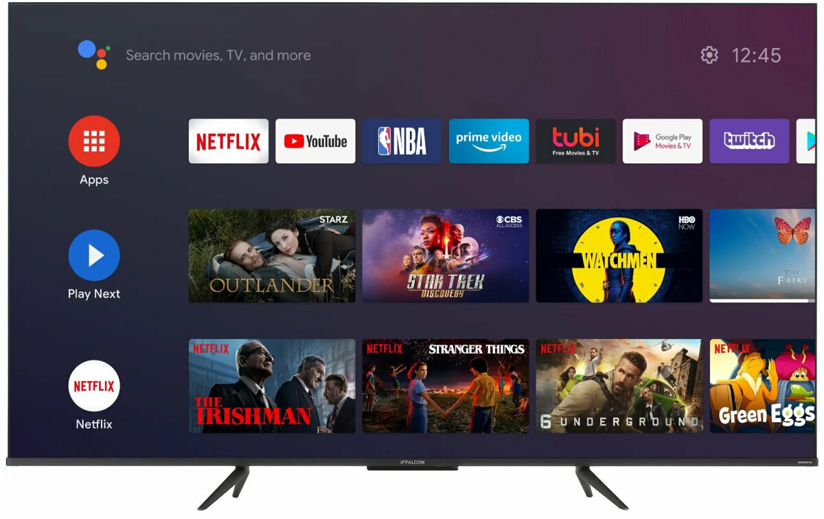 4K (Ultra HD) Smart телевизор DOFFLER 55KUS86, диагональ 55", разрешение 3840x2160, черный