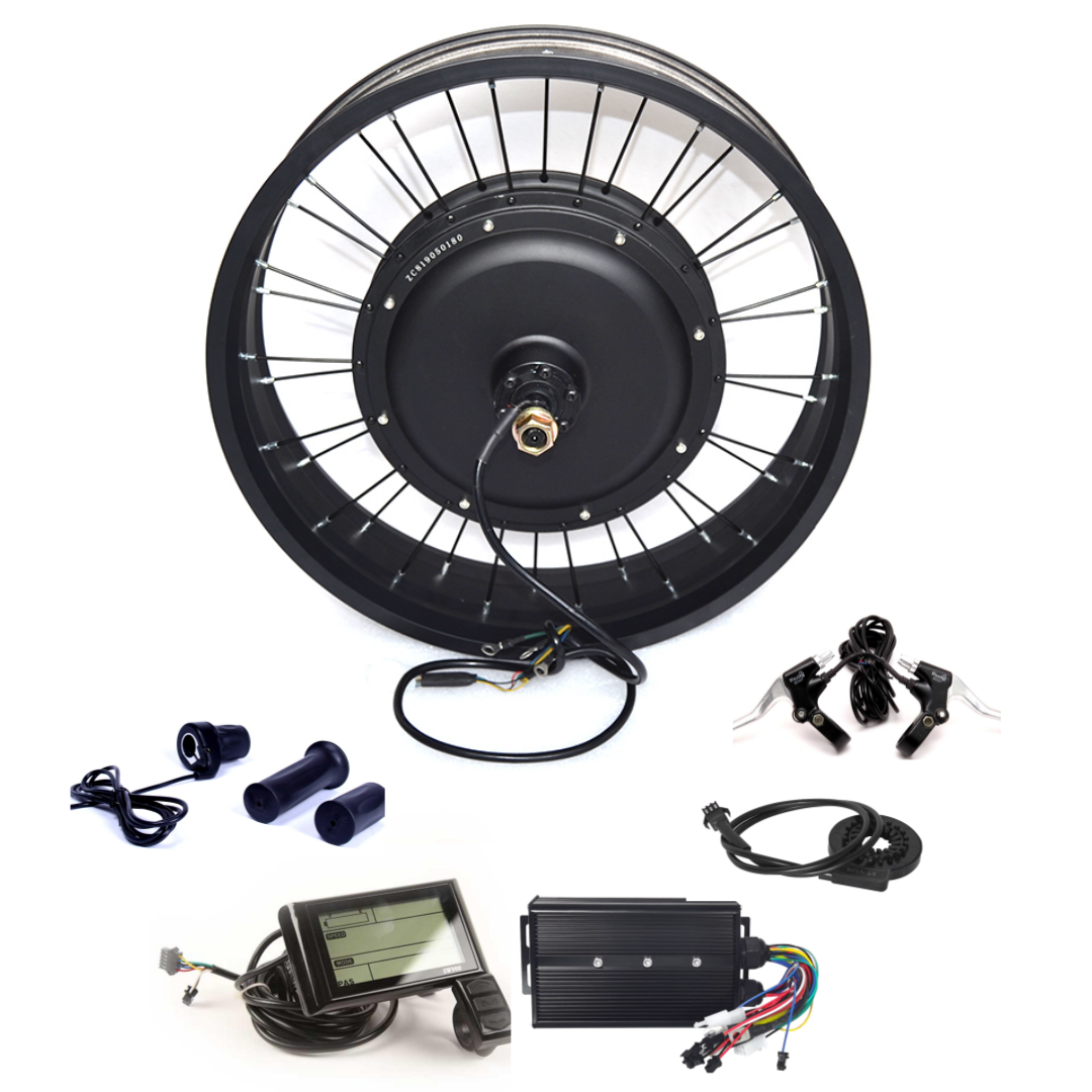 Комплект для электровелосипеда 48V/2000W, с LCD дисплеем, заднее колесо fat wheel, 24" * 4.0