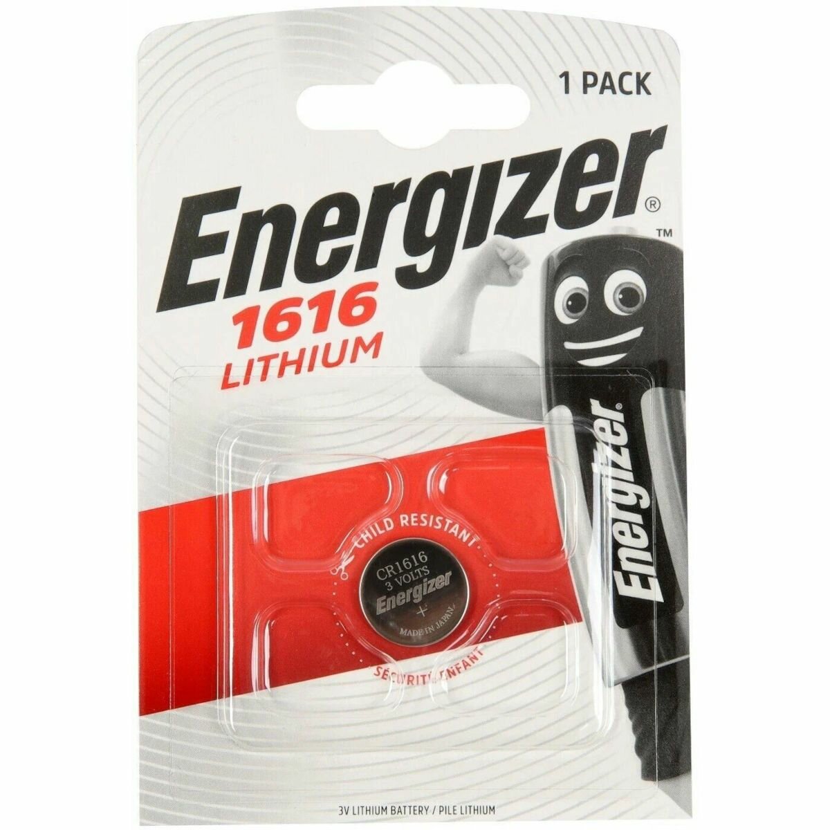 Батарейка литиевая ENERGIZER CR1616 дисковая 3В (бл1)