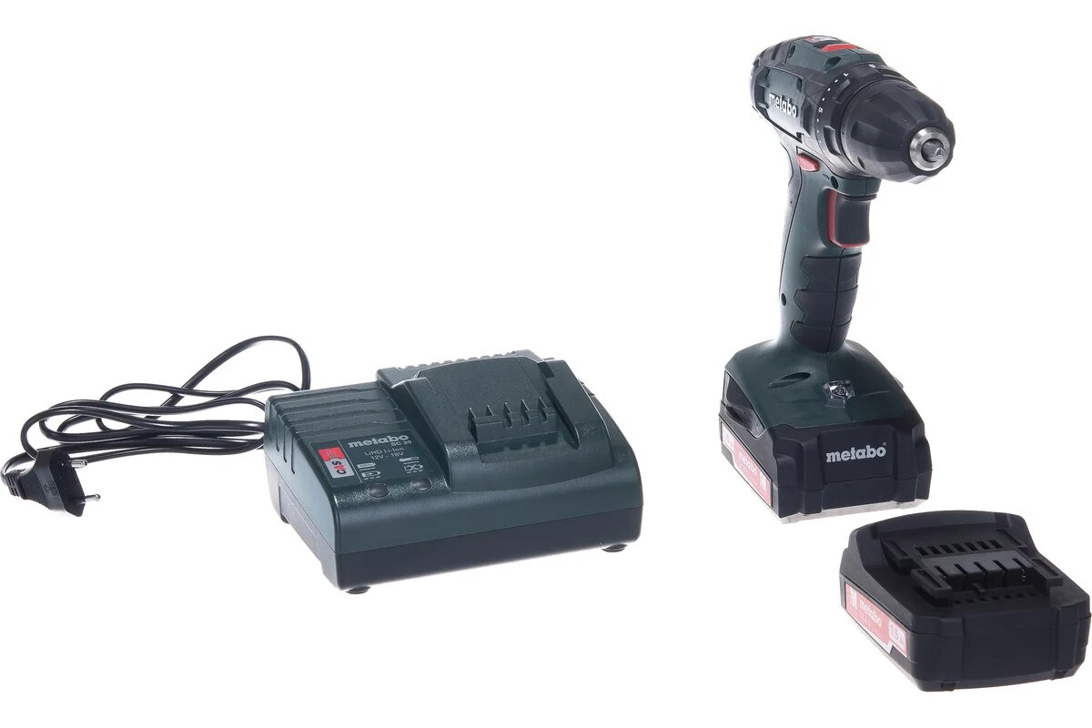 Винтоверт аккумуляторный BS 14.4 2х1.5Ач LiIon патрон 10мм SC60 Metabo