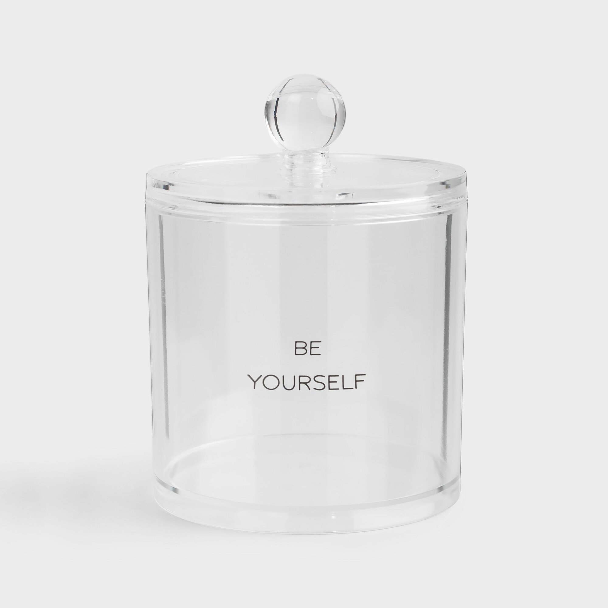 Контейнер для ватных дисков/палочек, 10х13 см, с крышкой, пластик, Basic font