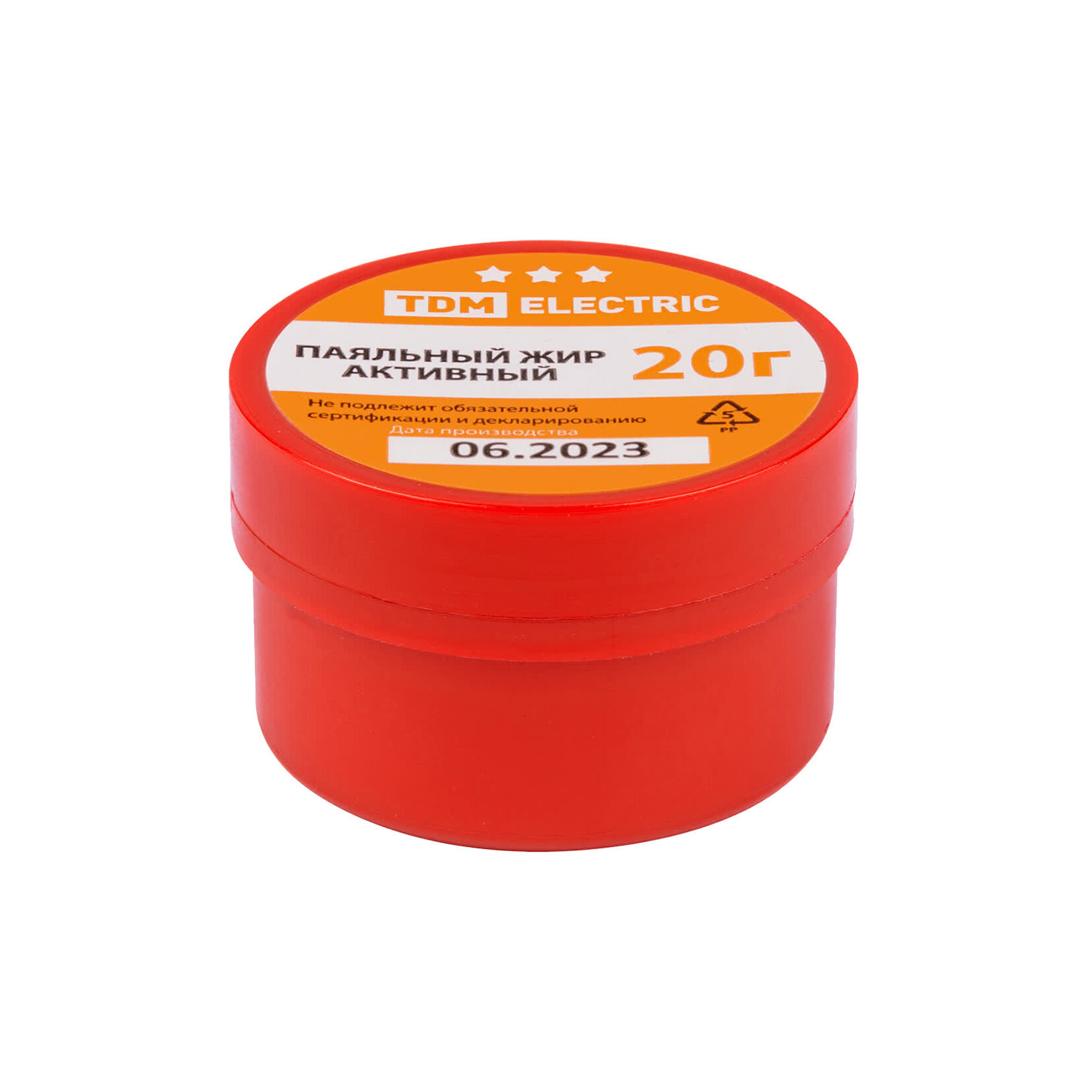 Флюс для пайки, паяльный жир активный, 20 г, банка, инд. упаковка, серия "Алмаз", TDM SQ1025-1512 (1 шт.)