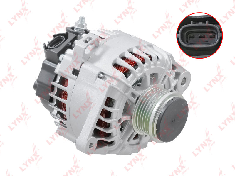 Генератор LYNXauto EA-1221. Для HYUNDAI Creta 1.6 16> / Solaris II 1.4-1.6 17>, KIA Ceed(CD) 1.6 18> / Rio IV 1.4-1.6 17>