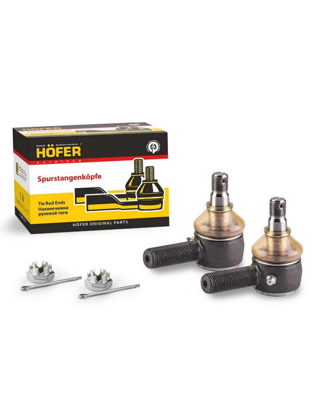 Наконечник рулевой для а/м УАЗ (2 шт). "HOFER" (левый+правый) (закатной)