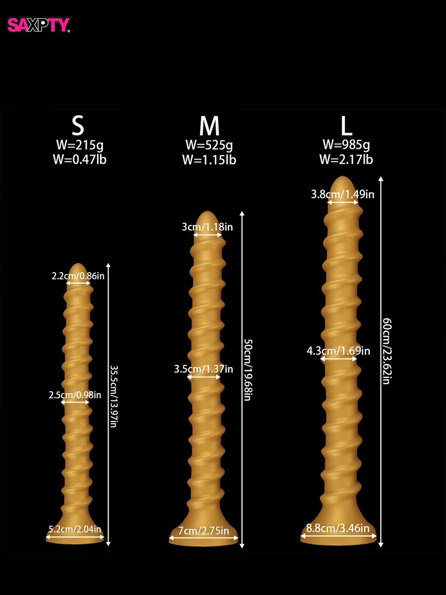 Анальная пробка SAXPTY, силиконовая, длина 50см, диаметр 3,5см