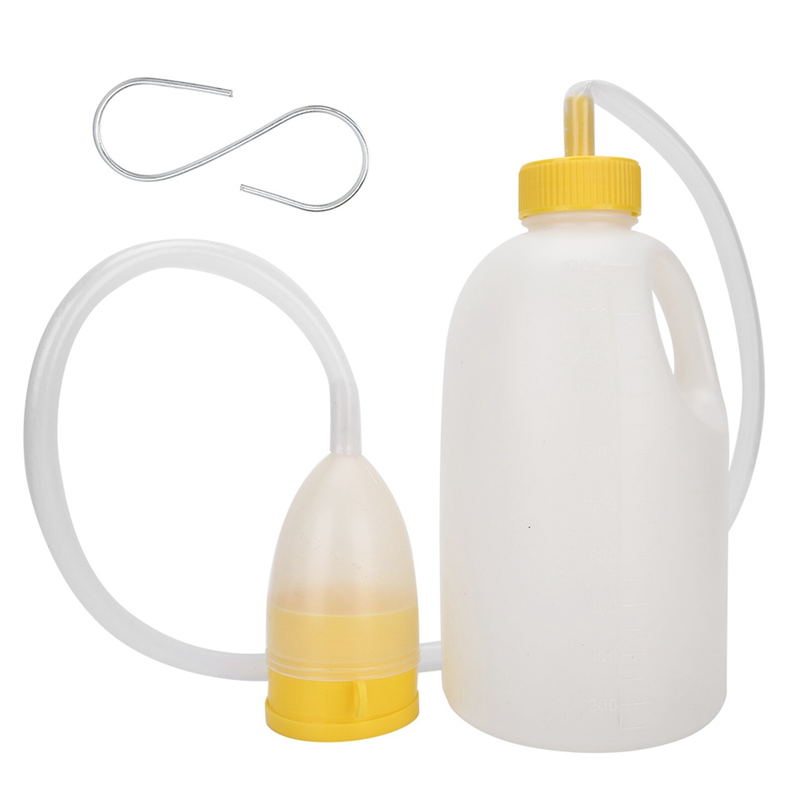 Мужской писсуар-бутылка для мочи, портативный пластиковый мужской горшок с трубкой, 1700 мл.