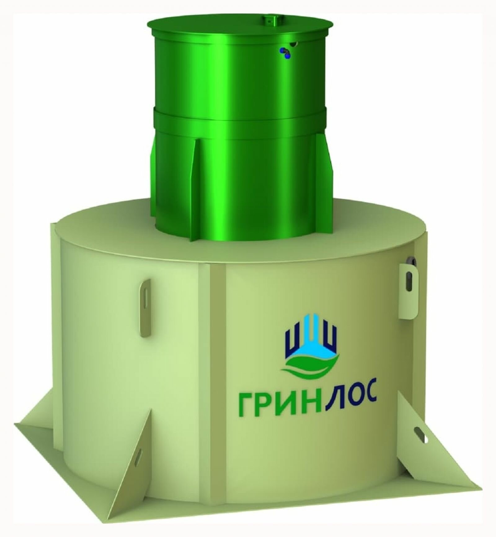 Септик для дома гринлос Аэро 12 Лонг (2.5 м3/сут, самотечный, на 12 человек)