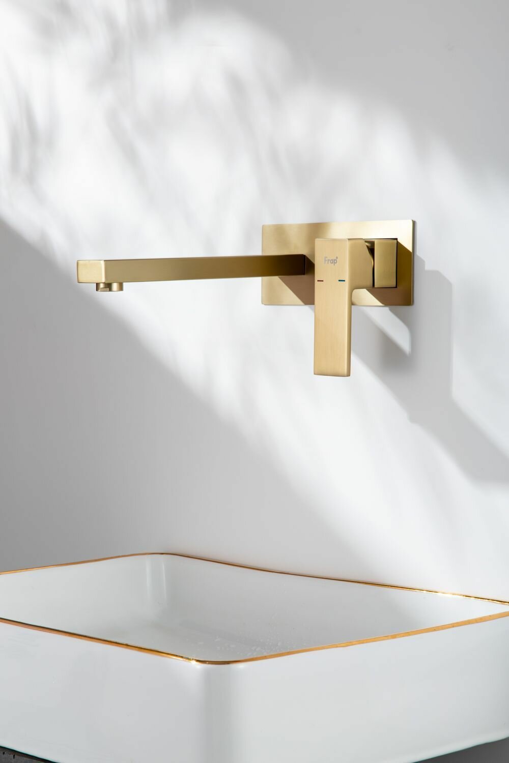 Смеситель для раковины встраиваемый Frap F1EK29PA1-UA3, золотой сатин