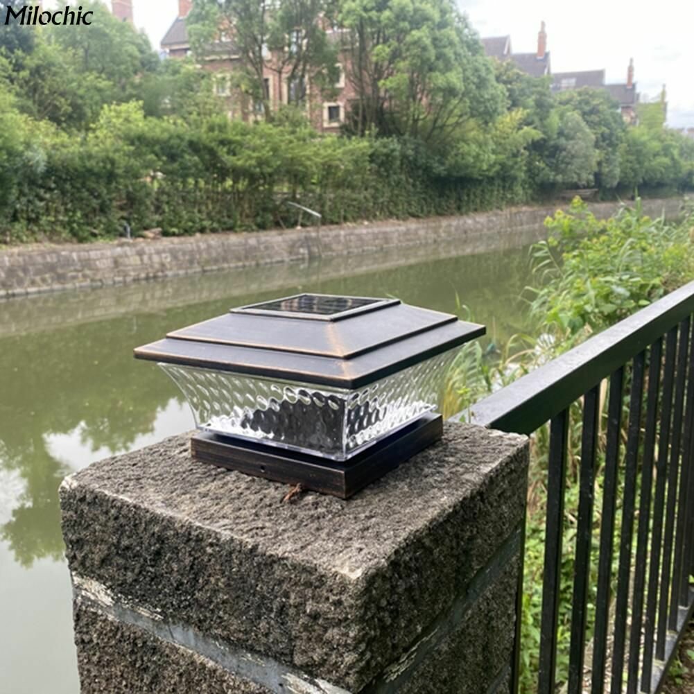 Уличные фонари, источник солнечной энергии, пластиковый материал, водонепроницаемый IP44, подходит для деревянных садовых столбов забора