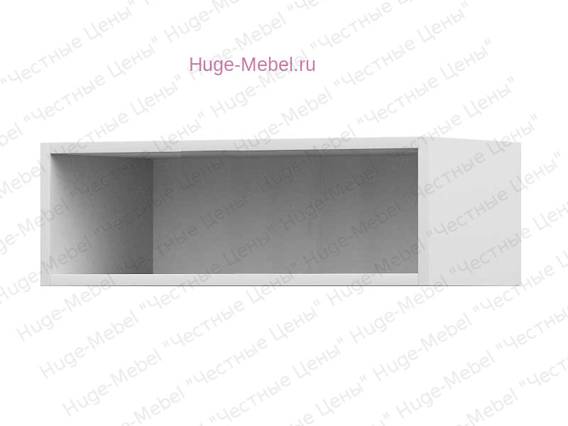 Открытый кухонный верхний шкаф 600-М (белый) Huge Mebel . Ширина 600 Высота 200. Кухонные шкафы