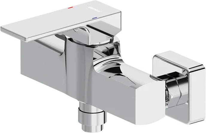 Смеситель для душа Damixa Gala 532000000 хром, глянцевый, настенный, латунный, однорычажный, без лейки, смеситель для ванны с душем