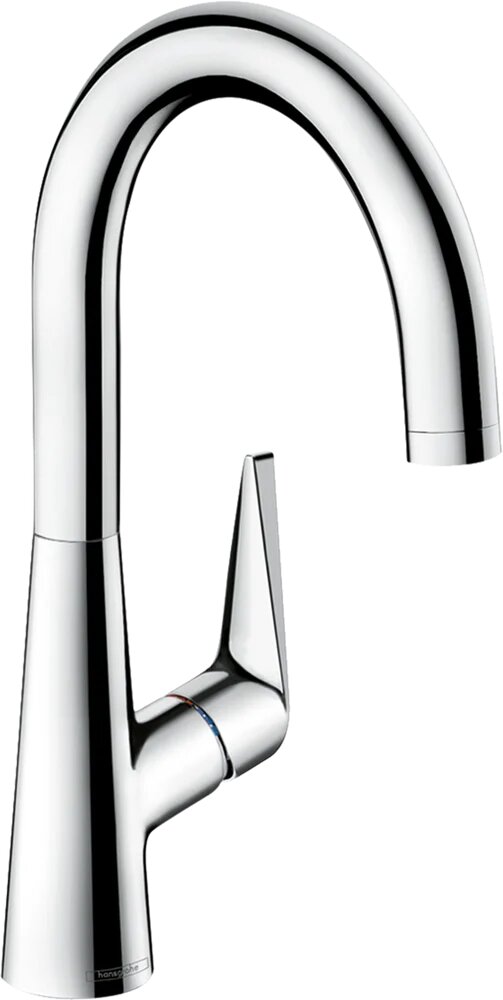 Смеситель для кухни Hansgrohe Talis M51 72814000 с поворотным изливом, хром, глянцевый, однорычажный, латунный, с керамическим картриджем