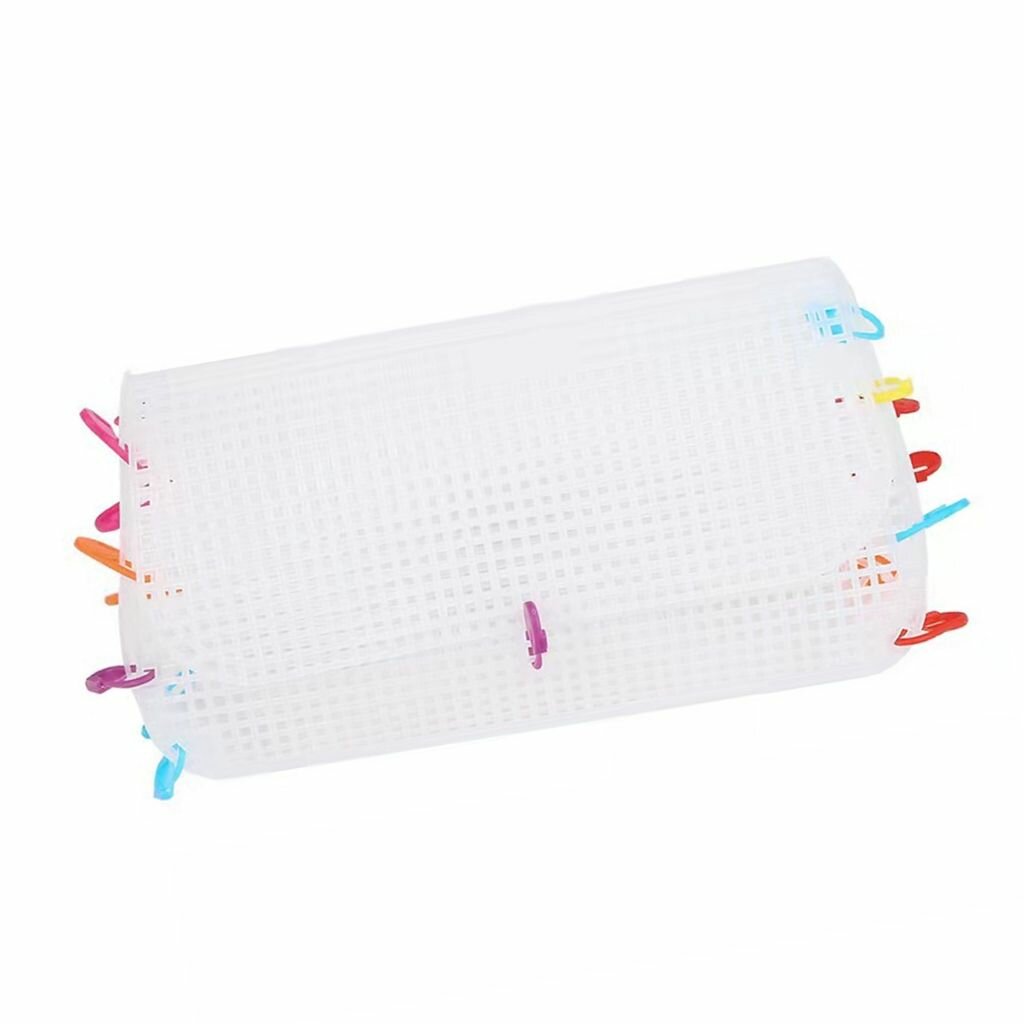 Сумка, сплетенная из синели, лист пластиковой сетки для вышивания крестиком, сумка режущего материала-белый-M