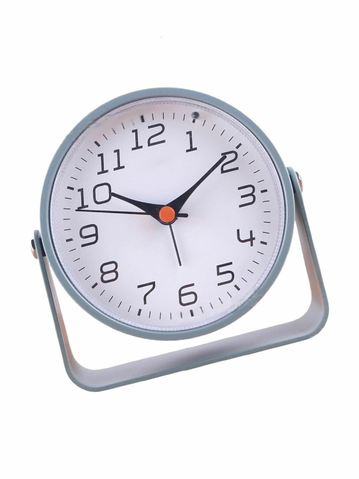 Будильник, Настольные металлические часы в европейском стиле темно-серые