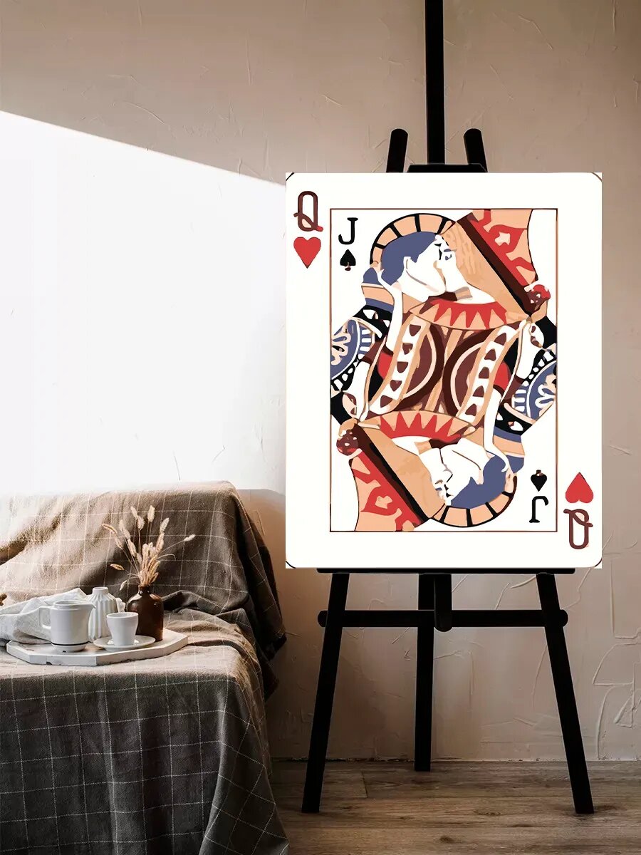 Картина по номерам Игральная карта Дама и Валет