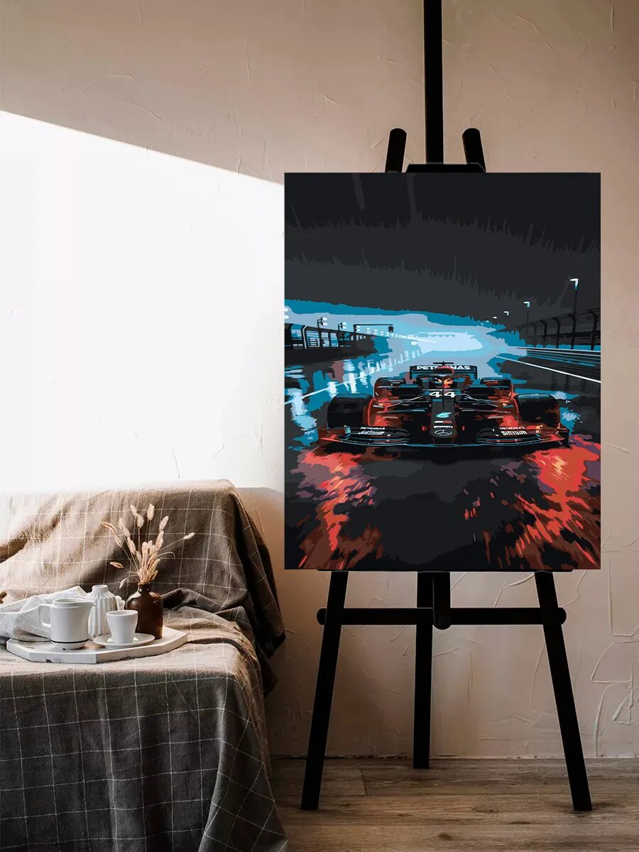 Картина по номерам Автомобиль Формулы 1 Спорт F-1 Гонки