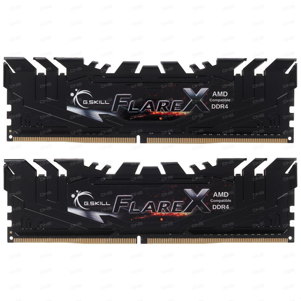 Оперативная память G.Skill Flare X (F4-3200C14D-16GFX) DIMM DDR4 16ГБ - DDR4, 8ГБх2 шт, 3200 МГц, 14-14-14-34