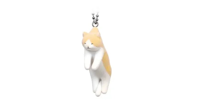 Цепочка-талисман Qualia Neko, коричнево-белая кошка