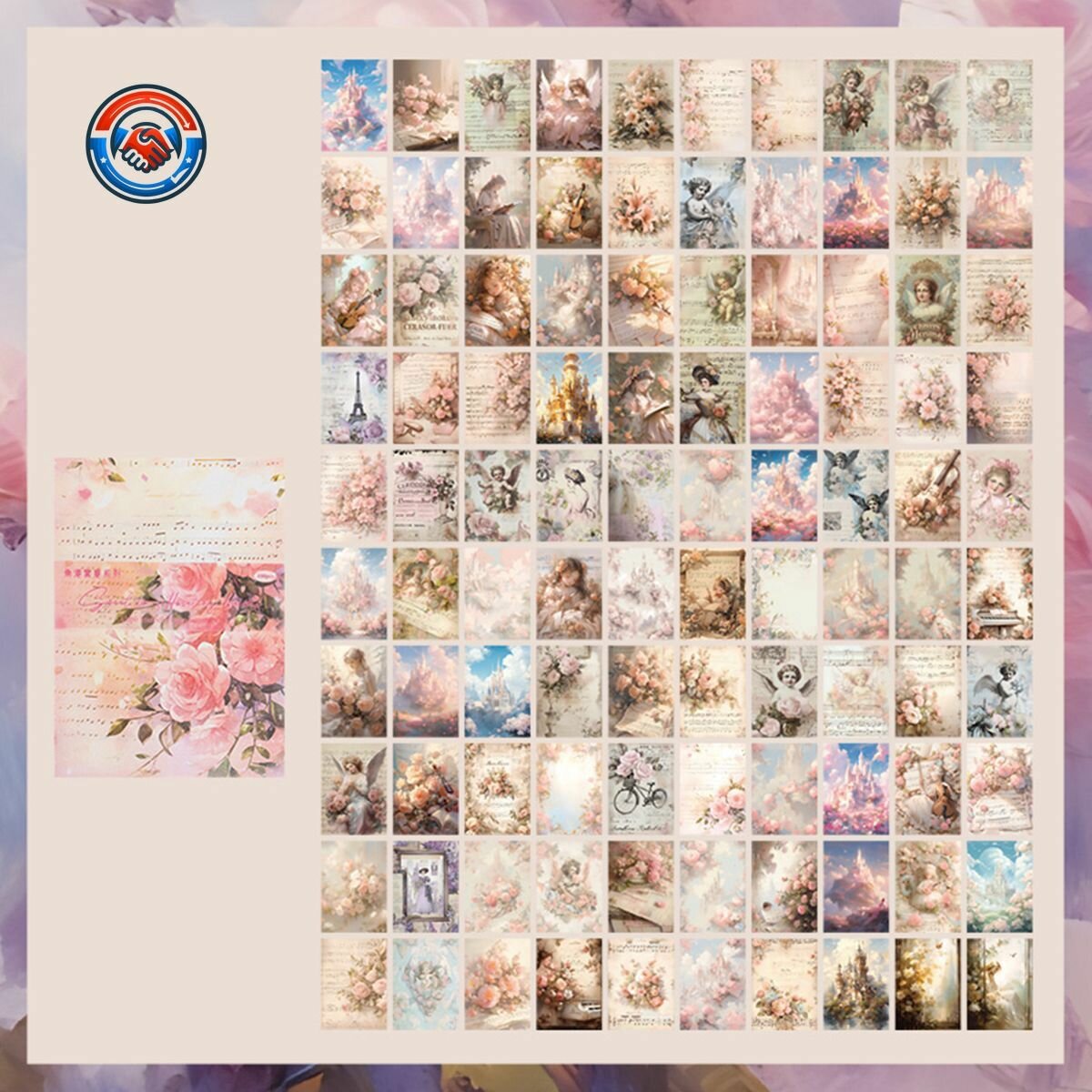 Гостевая книга для праздников и творческих коллажей, 100 листов с рисунками масляной живописи, уютный подарок для друзей и семьи