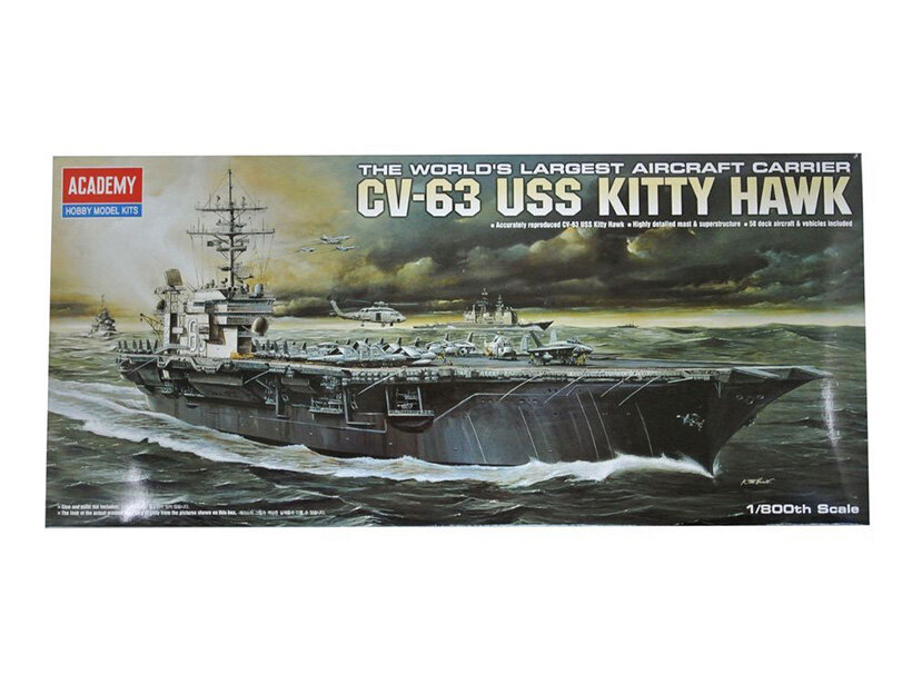 14210 Academy Американский авианосец Kitty Hawk CVN-63 (1:800)