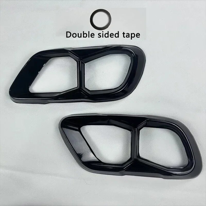 Для BMW X5 G05 X6 G06 X7 G07 2019-2021 M Спортивная версия Автомобильный хвостовой глушитель из нержавеющей стали Выходная крышка выхлопной трубы Bodykit Trims, Glossy Black