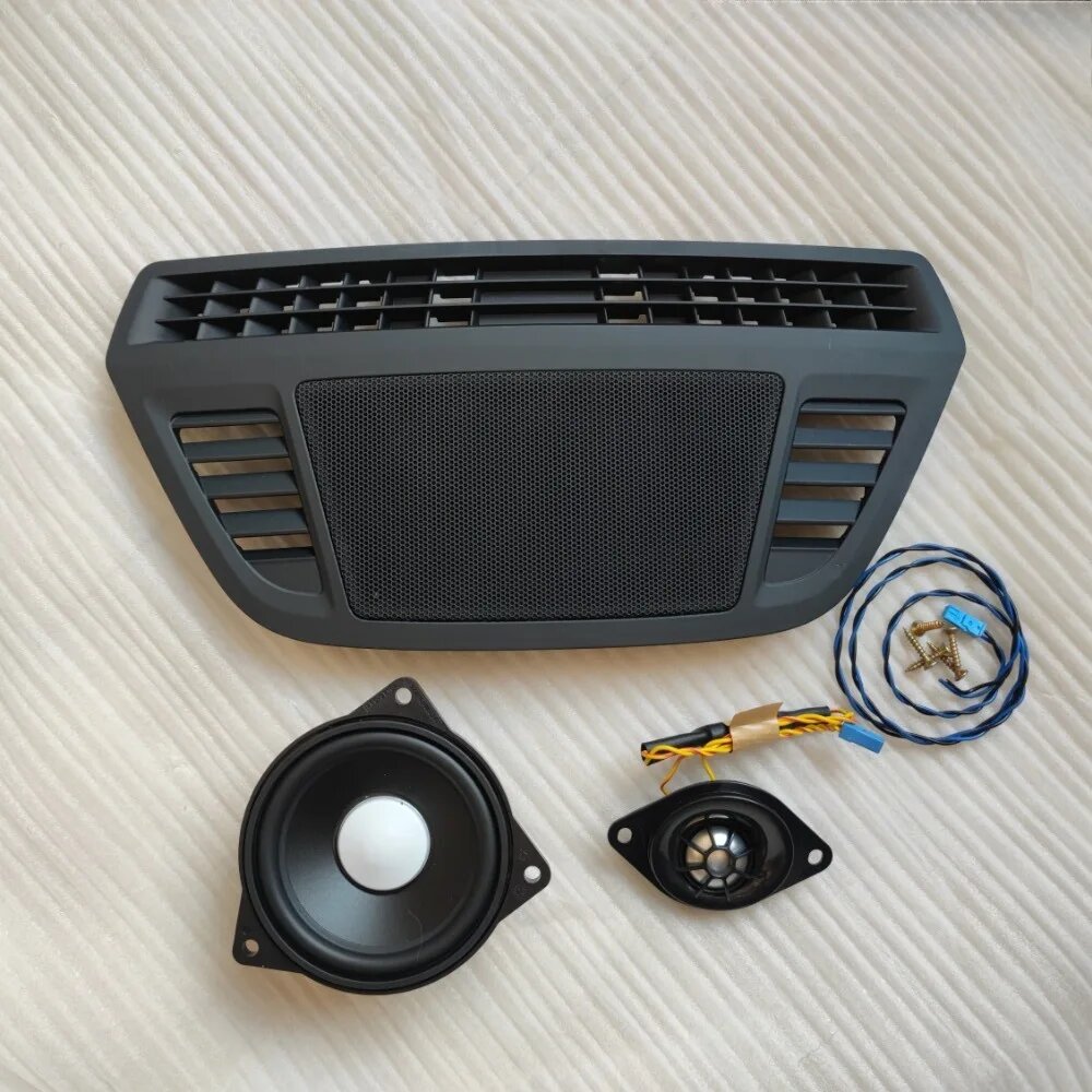 Автомобильный динамик на приборной панели для BMW F48 X1, высокочастотный динамик, аудиодинамик, центральный средний диапазон, 4-дюймовый звуковой сигнал, замена, 2 Horn 1 Cover