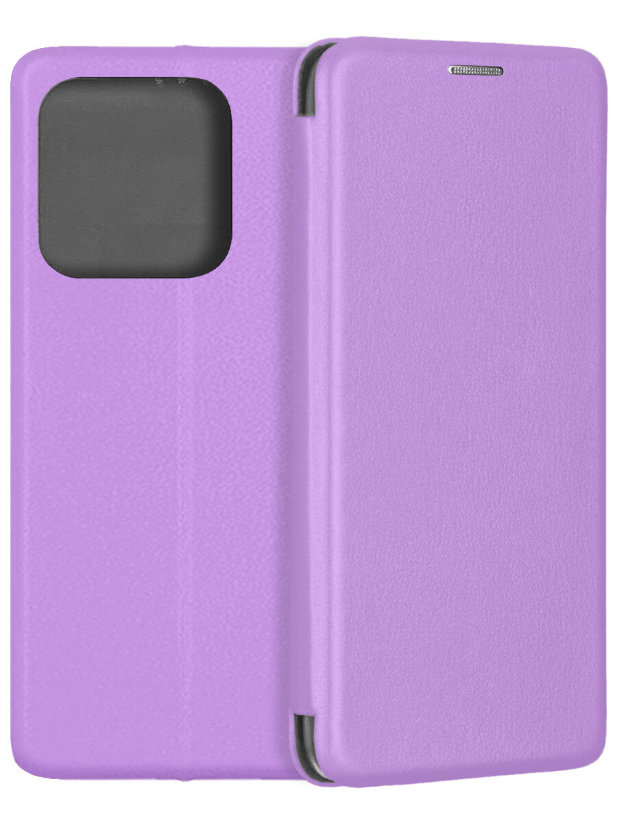 Чехол-книжка для Redmi Note 14 4G фиолетовый / подставка, отделение для карт
