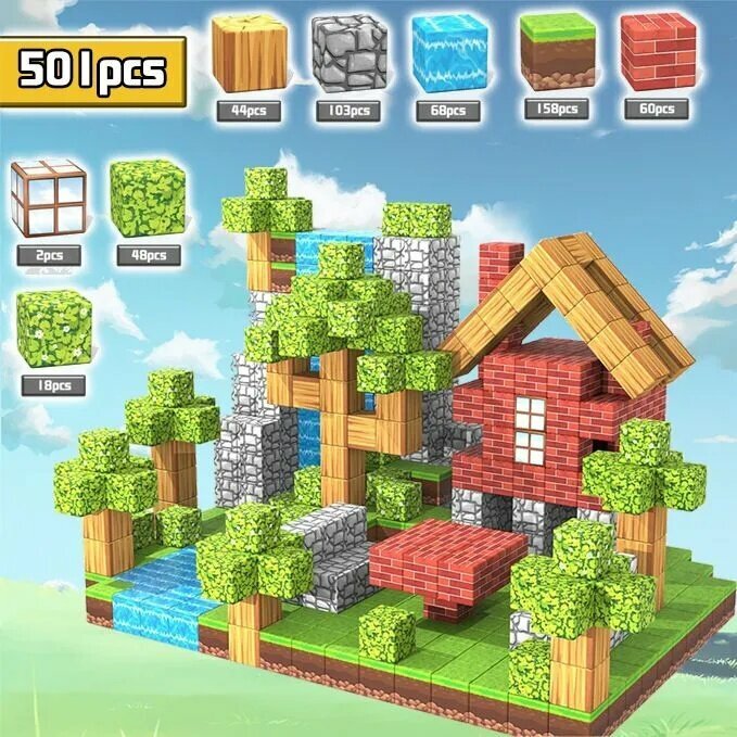 Мини-игрушка из магнитных кубиков