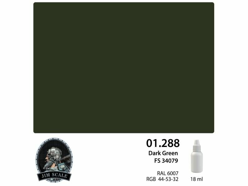 Акриловая краска Jim Scale Dark Green FS 34079, 18 мл