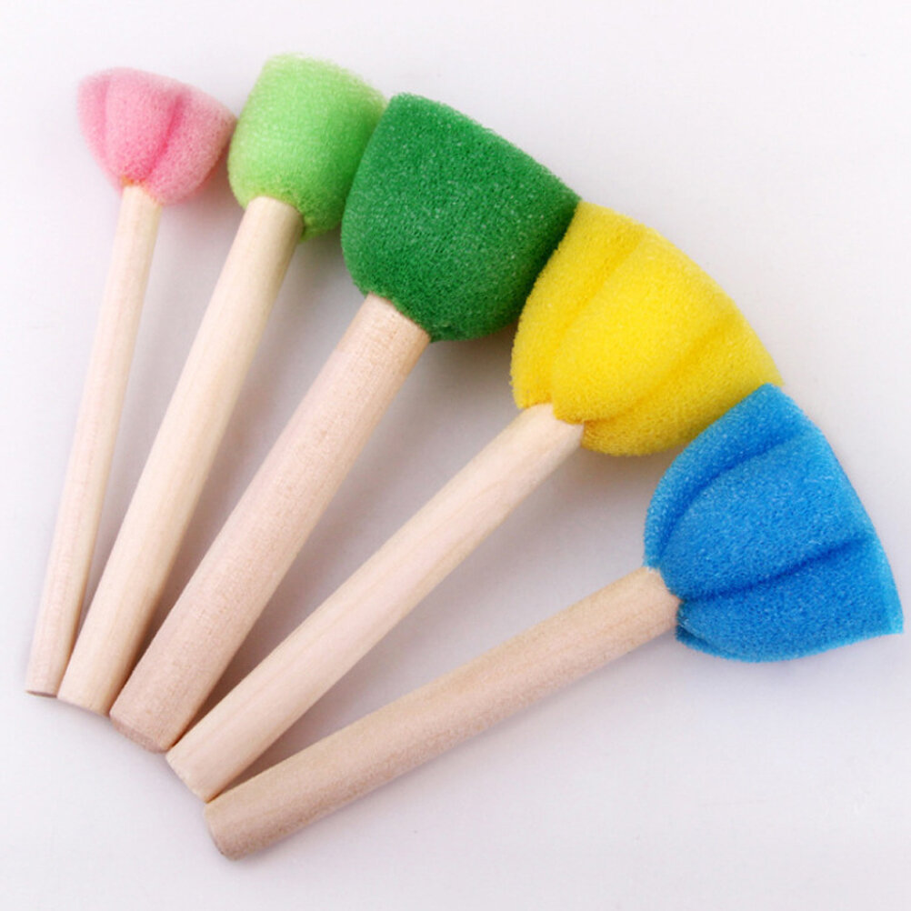 30pcs Kids Painting Brushes Set Fun Child Early Learning Sponge Kit