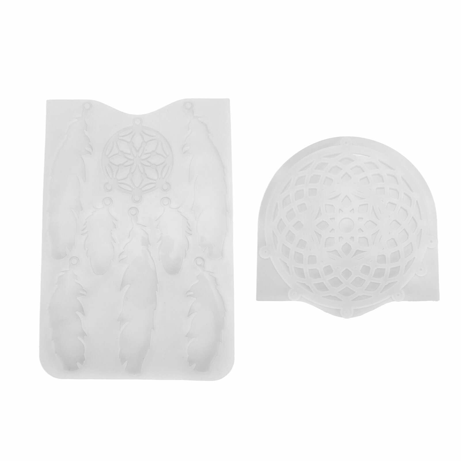 Dreamcatcher Silicone Mold Easily Demold Soft Flexible Reusable Personalized DIY Epoxy Resin Casting Feather Pendant