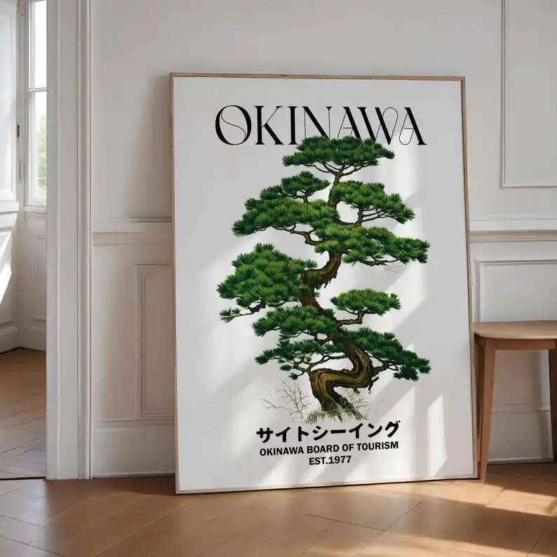 Okinawa Art Print Poster by HALFLEMART 50x70cm